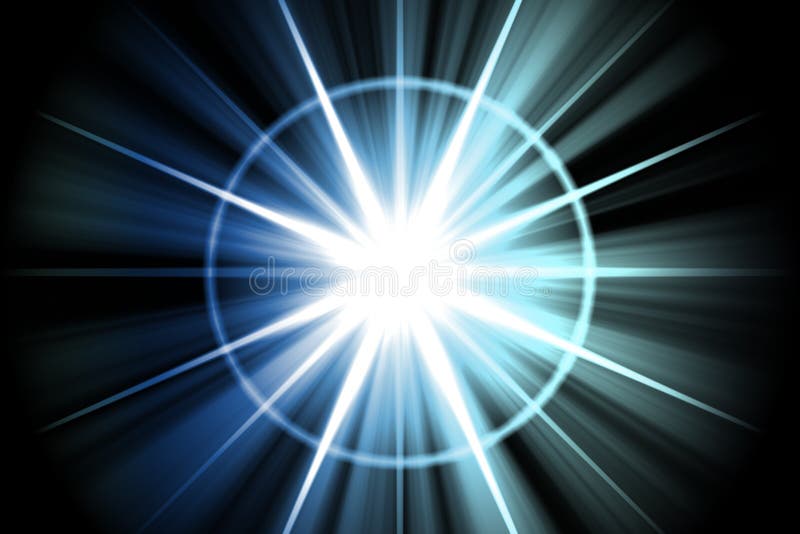Extracto Del Resplandor Solar De La Estrella Azul Stock de ilustración ...