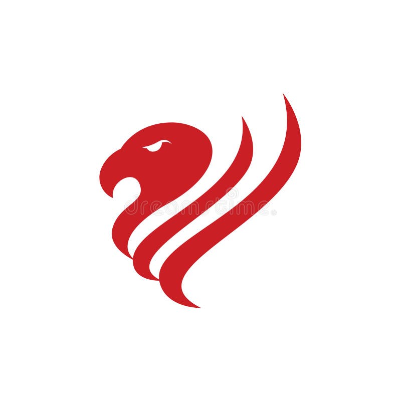 Extracto Simple Eagle Hawk Head Symbol Sign Ilustración del Vector ...