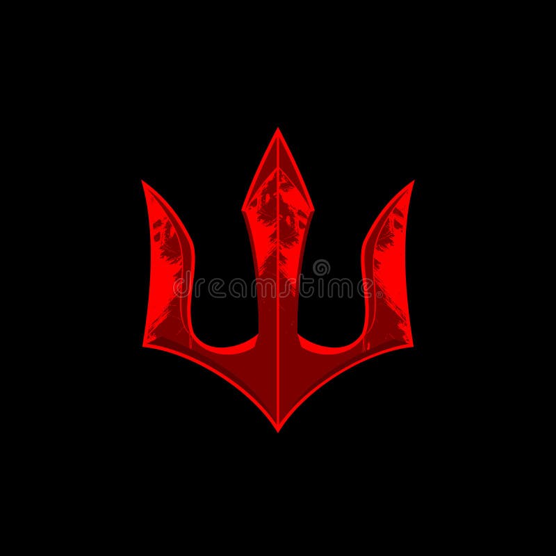 Extracto Y Vector Simple Del Símbolo Del Tridente Ilustración del ...