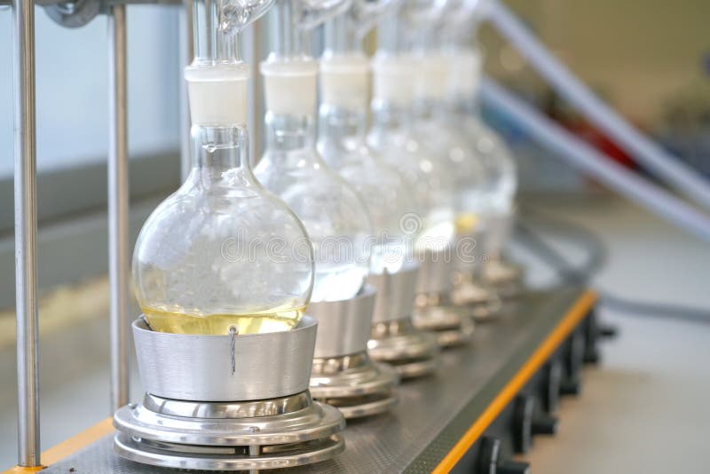 Extractor De Soxhlet Percolador-caldera Y Reflujo, Frasco De Destilación En El Elemento De ...