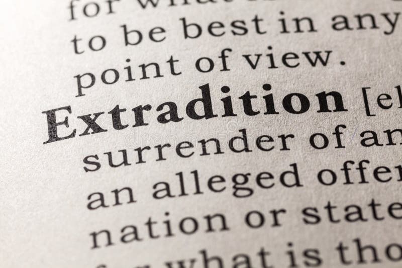 Definition of the Word Extradition Stock Image - Image of word, fake ...