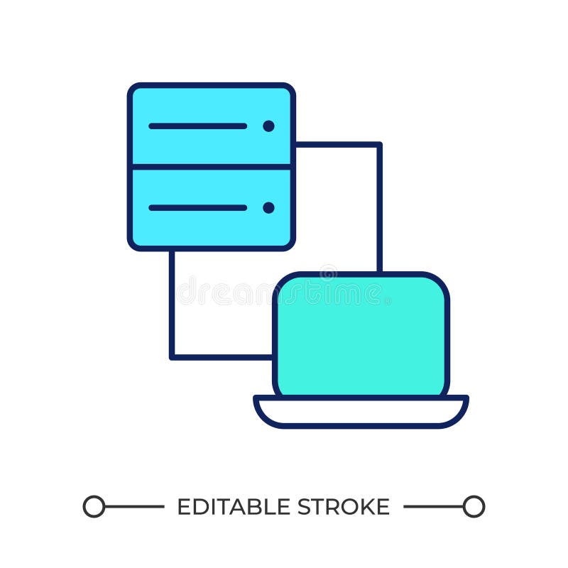 Extranet RGB color icon stock illustration. Illustration of thin ...