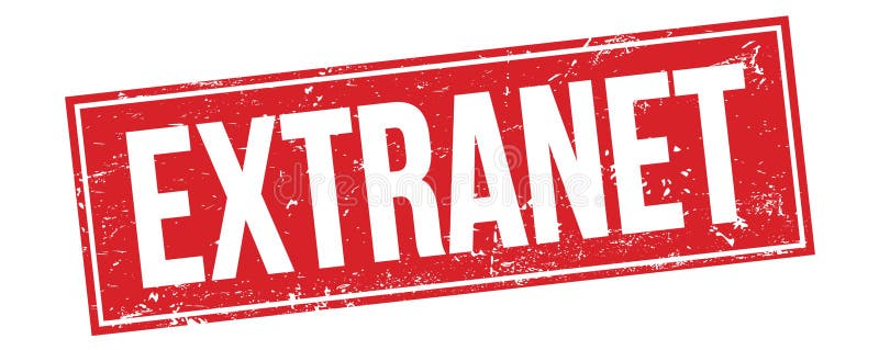 EXTRANET Text on Red Grungy Rectangle Stamp Stock Illustration ...