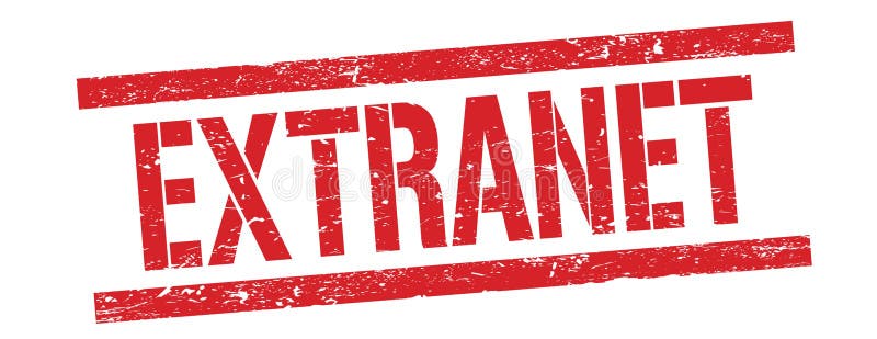 EXTRANET Text on Red Vintage Lines Stamp Stock Illustration ...