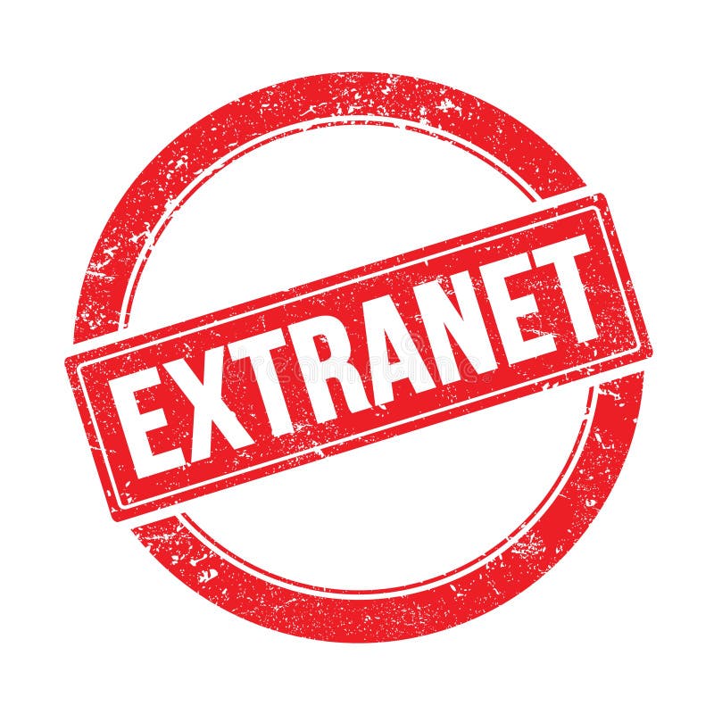 EXTRANET Text on Red Grungy Rectangle Stamp Stock Illustration ...