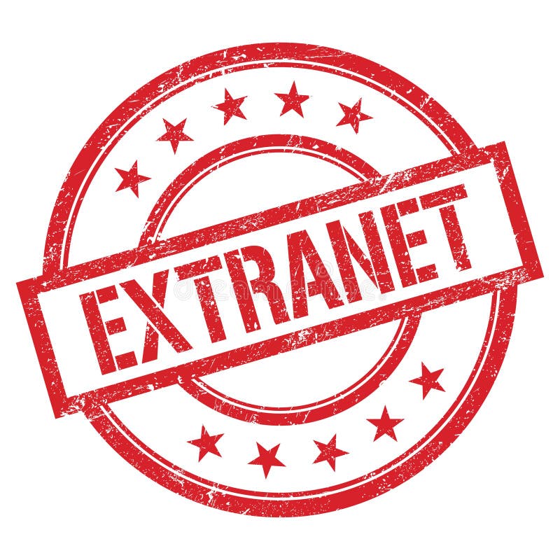 EXTRANET Text on Red Grungy Rectangle Stamp Stock Illustration ...
