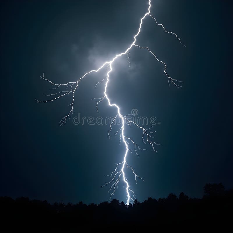 An Extraordinary Lightning Strike Illuminated the Night during a Storm ...