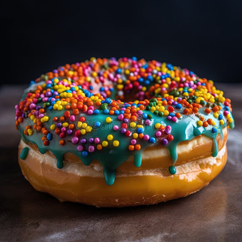 Extraordinary Rainbow Donut with Sprinkles Perfect for Dessert Menus ...