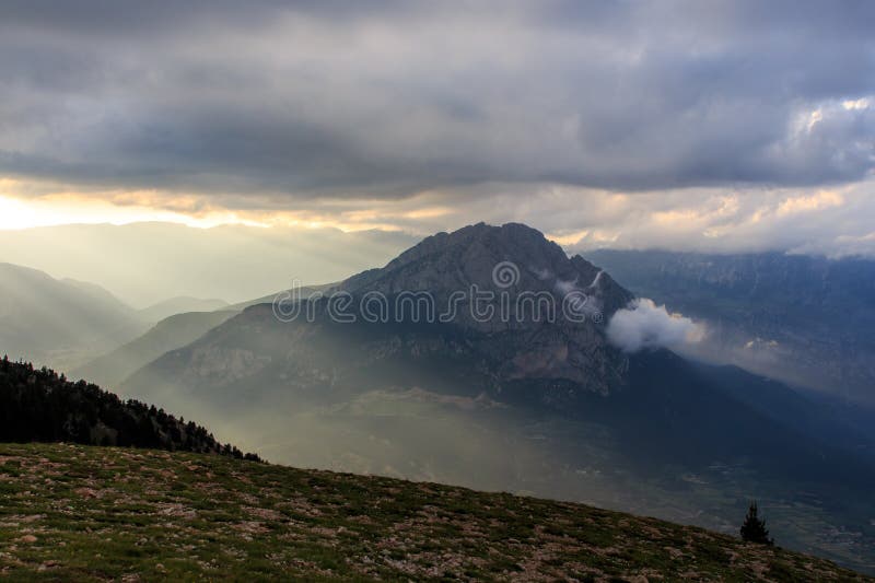 The Extraordinary Route Around El Pedraforca Stock Photo - Image of ...