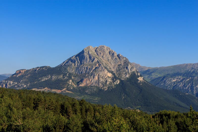 The Extraordinary Route Around El Pedraforca Stock Image - Image of ...