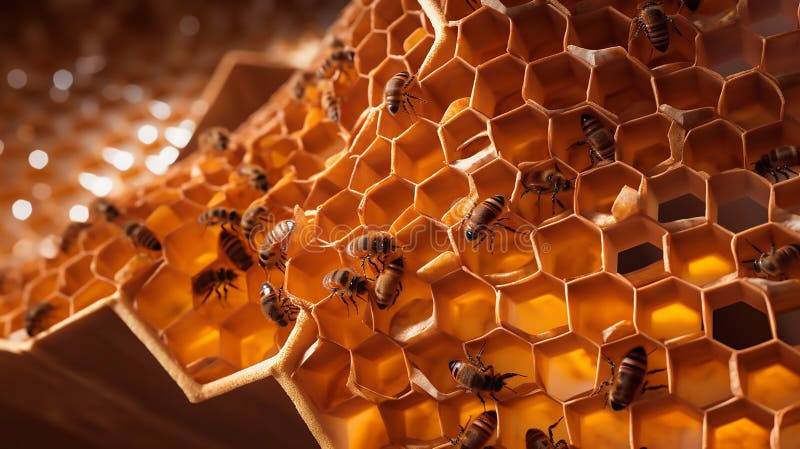 The Extraordinary Triangular Honeycombs of Stingless Bees Stock ...