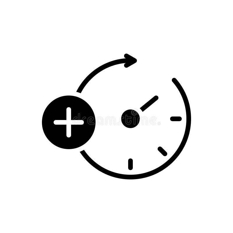 Black Solid Icon for Extras, Additional and Surplus Stock Vector ...