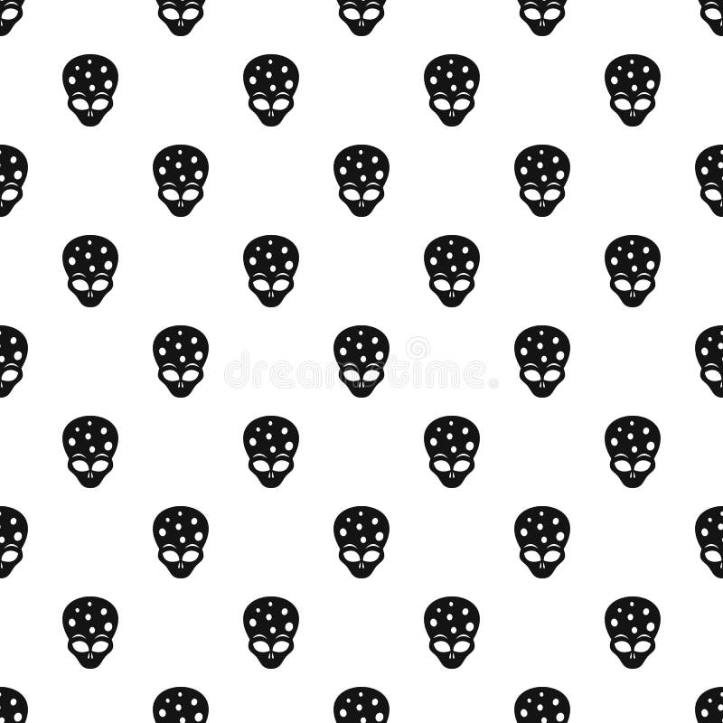 Extraterrestrial Alien Head Pattern Vector Stock Vector - Illustration ...