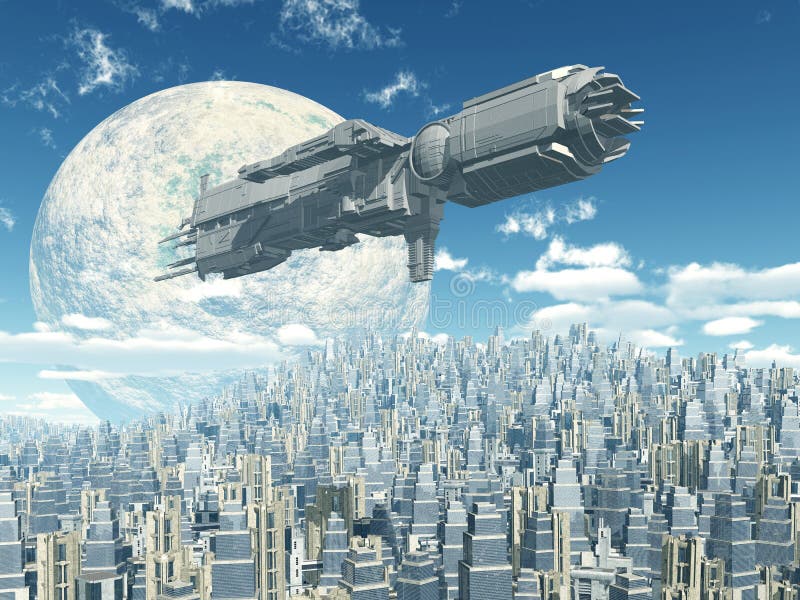 Extraterrestrial Civilization Stock Illustration - Illustration of blue ...