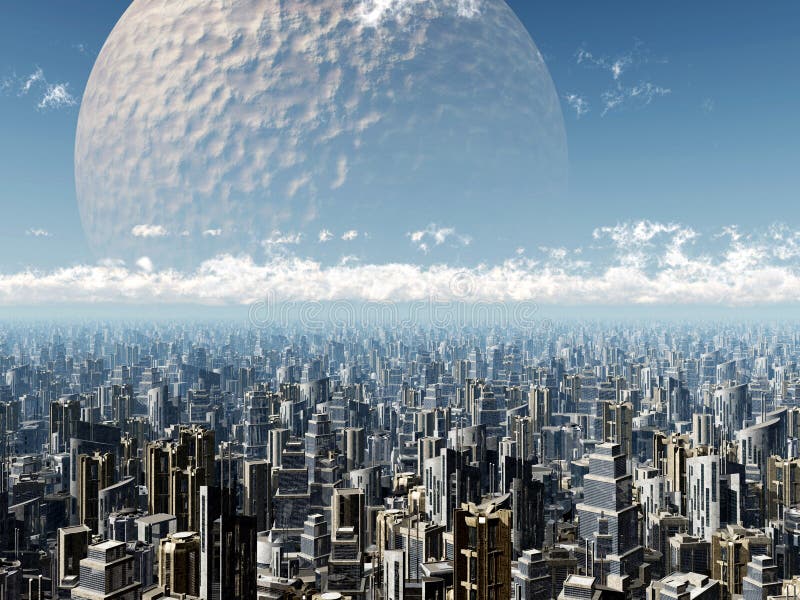 Extraterrestrial Civilization Stock Illustration - Illustration of ...