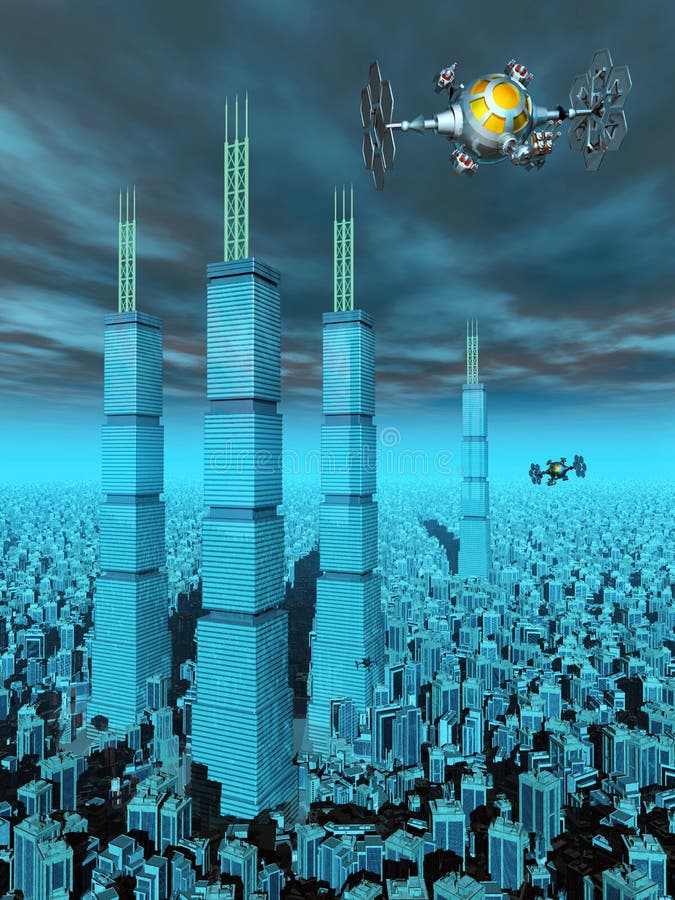 Extraterrestrial Civilization Stock Illustration - Illustration of ...