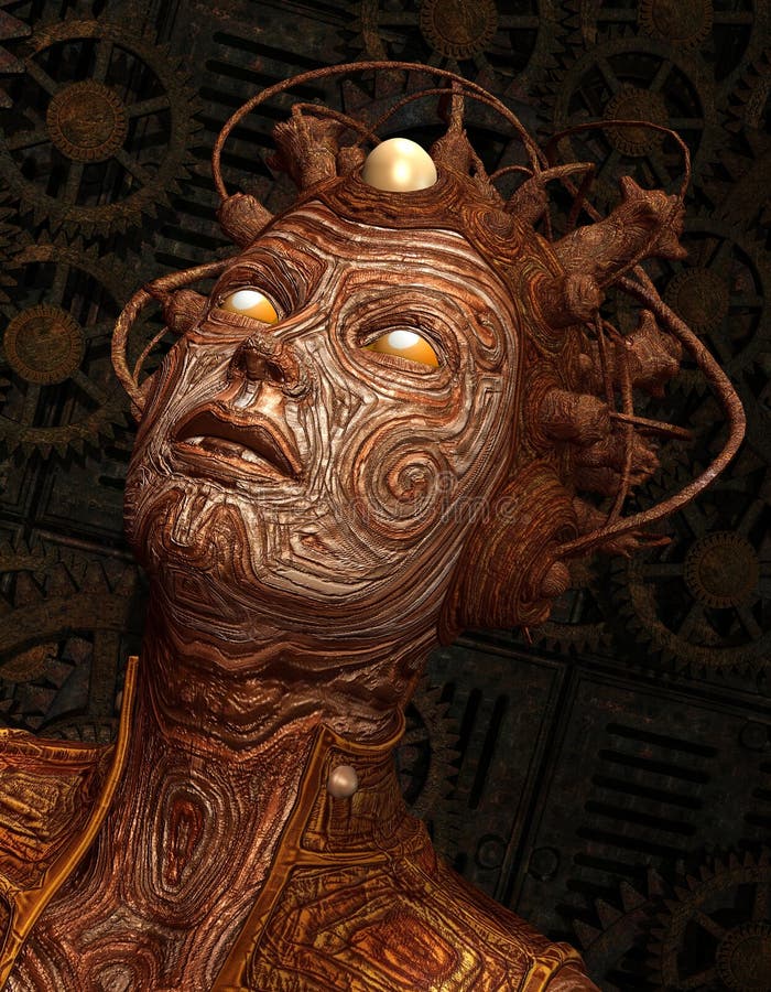 Extraterrestrial Creature with Implant Stock Illustration ...