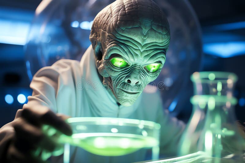 Extraterrestrial Entity Conducting Experiments in a Lab Sci Fi ...