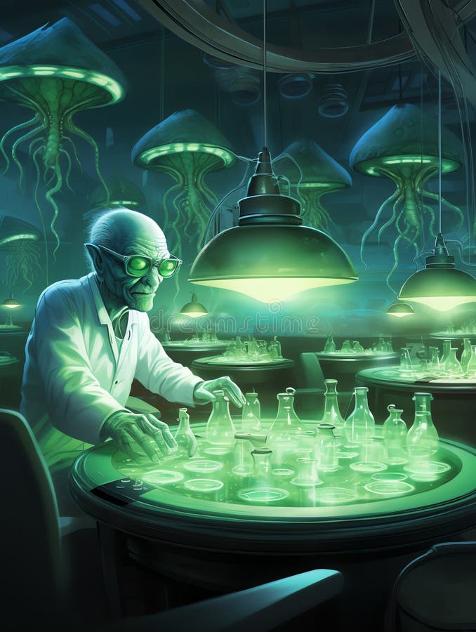 Extraterrestrial Entity Conducting Experiments in a Lab Sci Fi ...