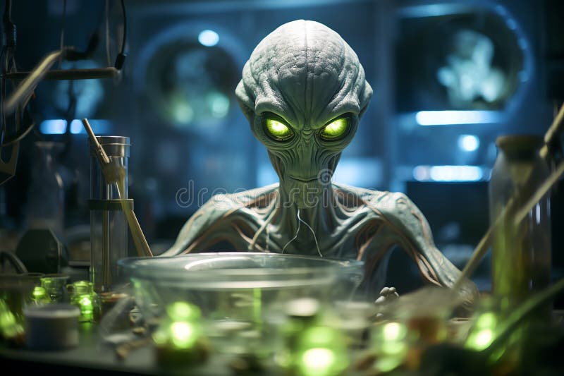 Extraterrestrial Entity Conducting Experiments in a Lab Sci Fi ...