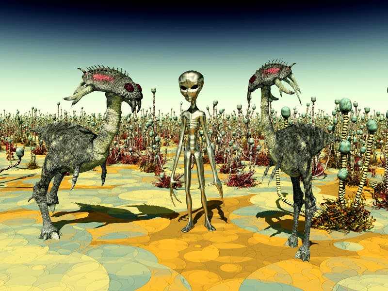 Extraterrestrial Life stock illustration. Illustration of creature ...