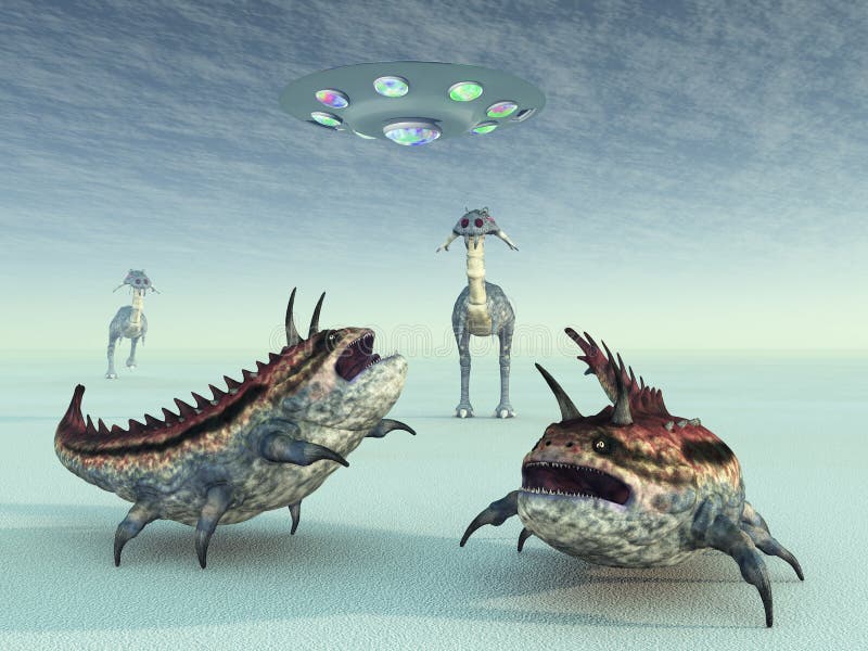 Extraterrestrial Life stock illustration. Illustration of creature ...