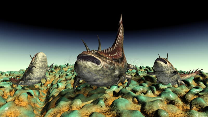 Extraterrestrial Life stock illustration. Illustration of creature ...