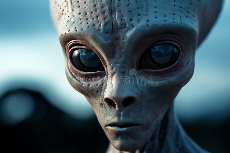 Extraterrestrial Life Form Communicating with Earth Sci Fi Illustration ...