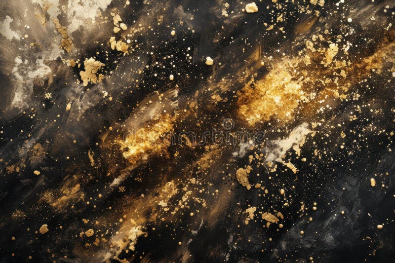 Extravagant Black Gold Explosion Party. Generate Ai Stock Photo - Image ...