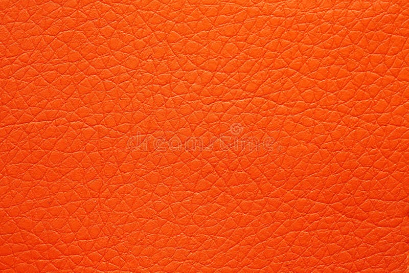Extravagant Bright Orange Leatherette Texture on Macro. Stock Image ...