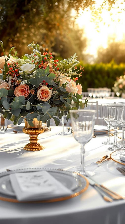 Extravagant Event Table at Luxury Wedding Reception Adorned Beautifully ...