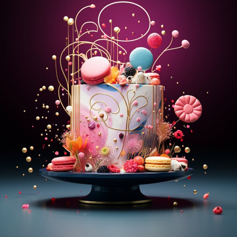 Extravagant Gravity Defying Cake Stock Illustrations – 4 Extravagant ...