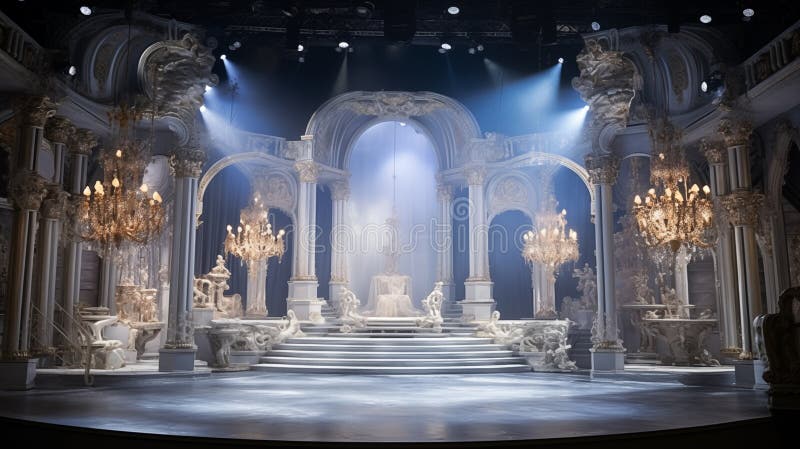 Lavish Sets and Lighting Adorn Extravagant Stage Production.AI ...