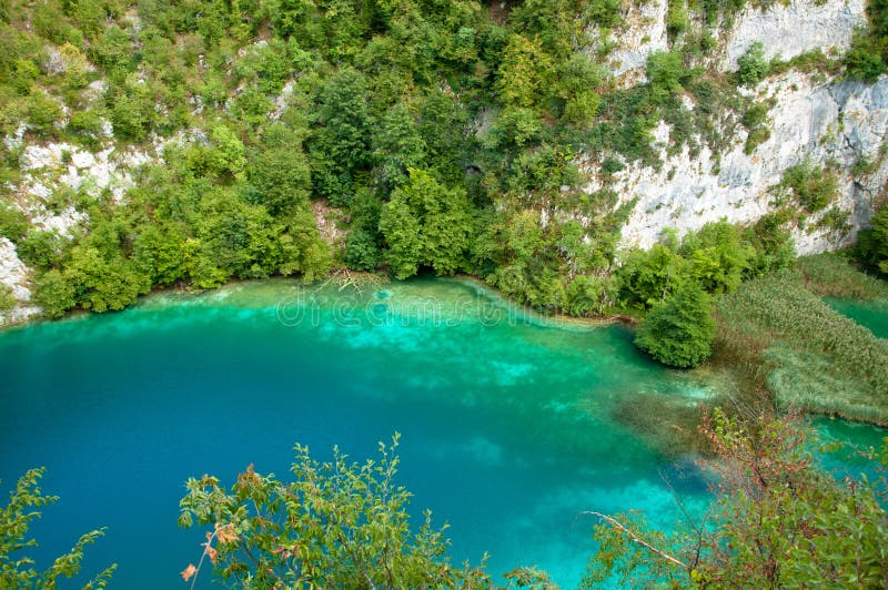 Extreme Blue and Cyan on Plitvice Lakes Stock Photo - Image of ...