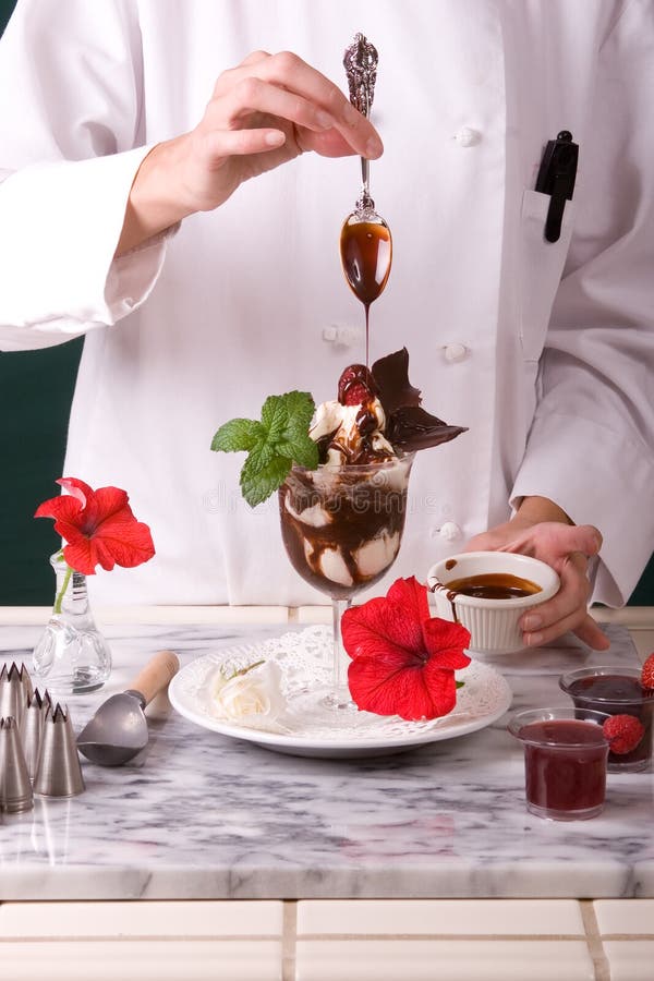 Extreme Chocolate Sundae stock photo. Image of raspberry - 3425356