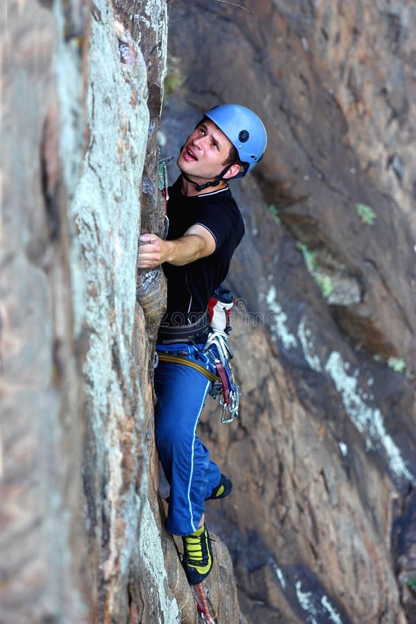 Extreme climber stock photo. Image of ascent, look, climber - 19866156