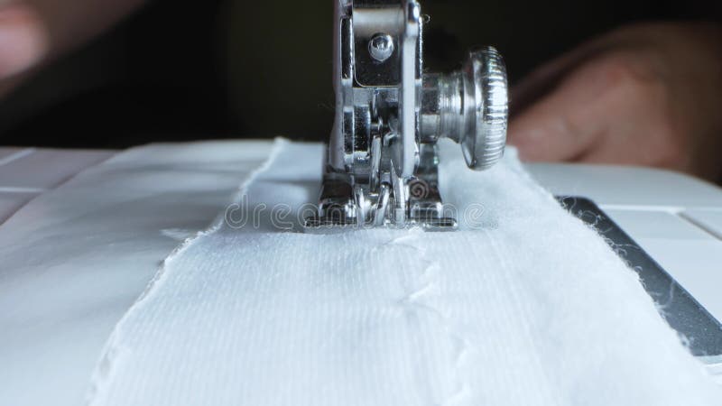 Extreme Close-up, Detailed. Iron Needle of Electric Sewing Machine ...