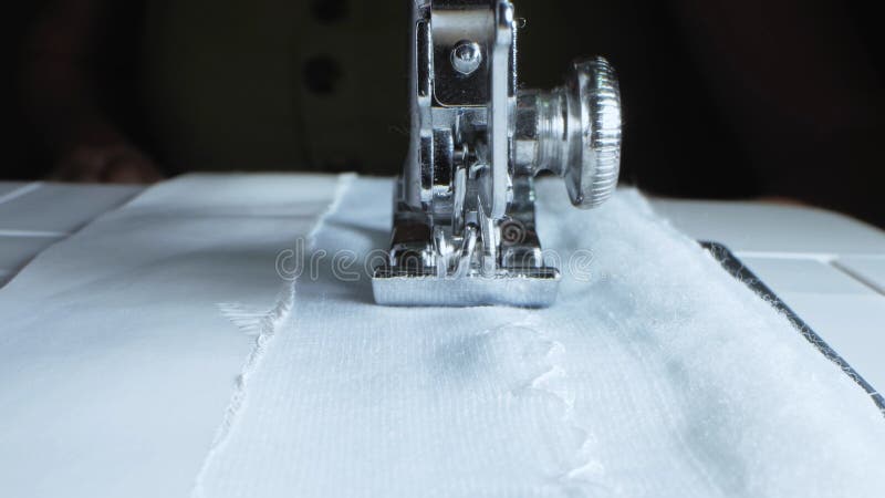 Extreme Close-up, Detailed. Iron Needle of Electric Sewing Machine ...