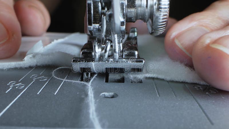 Extreme Close-up, Detailed. Iron Needle of Electric Sewing Machine ...