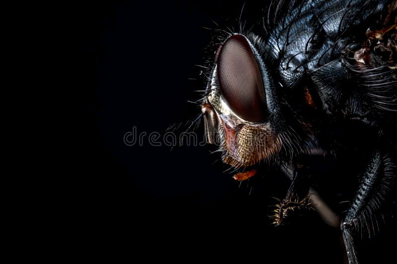 Extreme Close Up of Eye on a Fly Stock Image - Image of diptera ...
