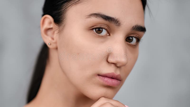 Portrait Of Asian Naked Young Woman With Perfect Pure Skin Posing