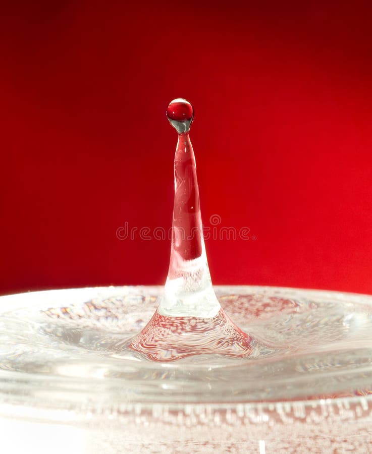 Extreme Close-up. Falling Water Drops Column Stock Photo - Image of ...