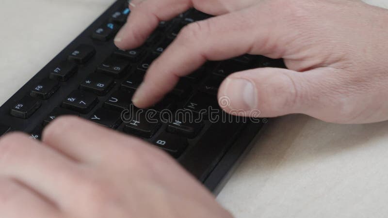 Fingers Pressing Keys on Black Keyboard in Office, Symbolizing Coding ...