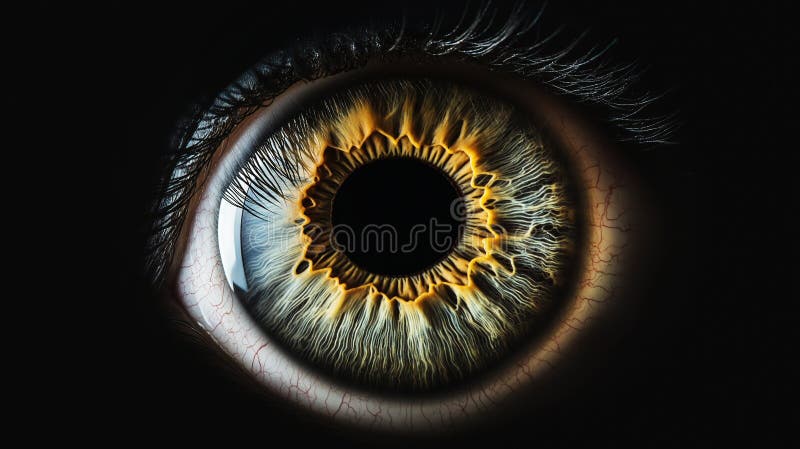 Extreme Close-up of a Human Eye with Intricate Details of the Iris and ...