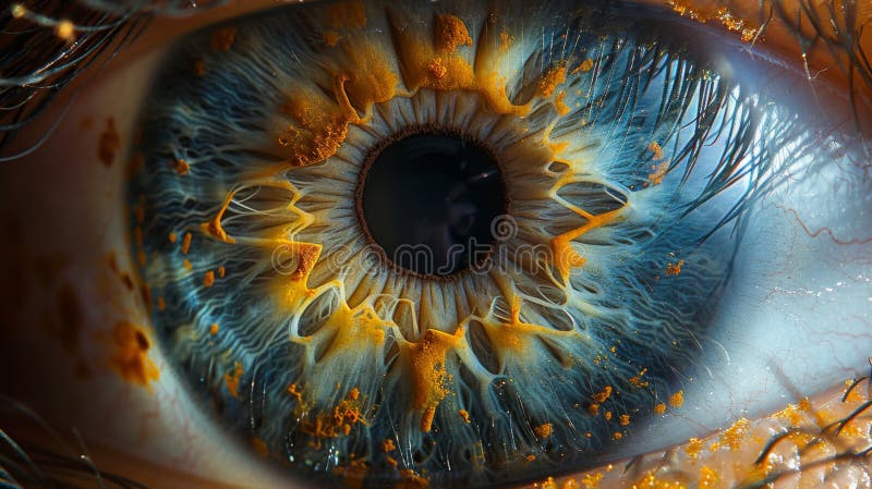 Extreme Close-Up of a Human Eye Showcasing the Intricate Iris Patterns ...