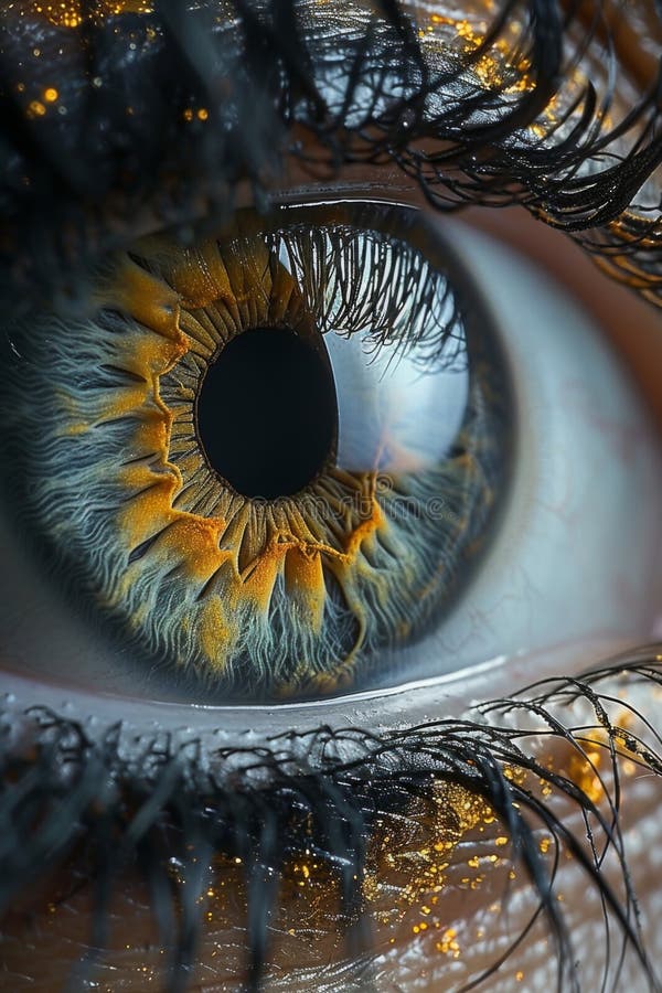 Extreme Close-Up of a Human Eye Showcasing the Intricate Iris Patterns ...