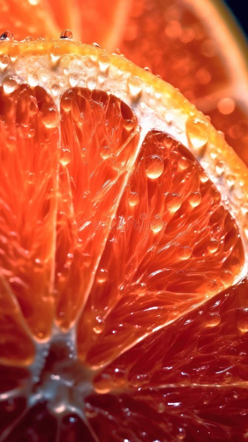 Extreme Close-Up of Juicy and Translucent Hala Fruit Slice in ...