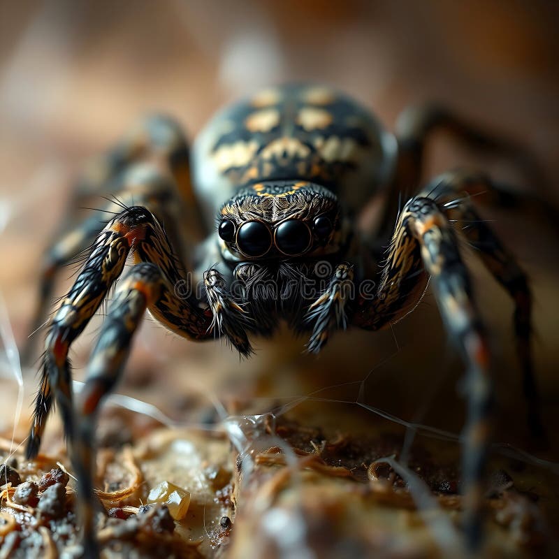 Extreme Close-up of a Jumping Spider Facing Directly at the Camera ...