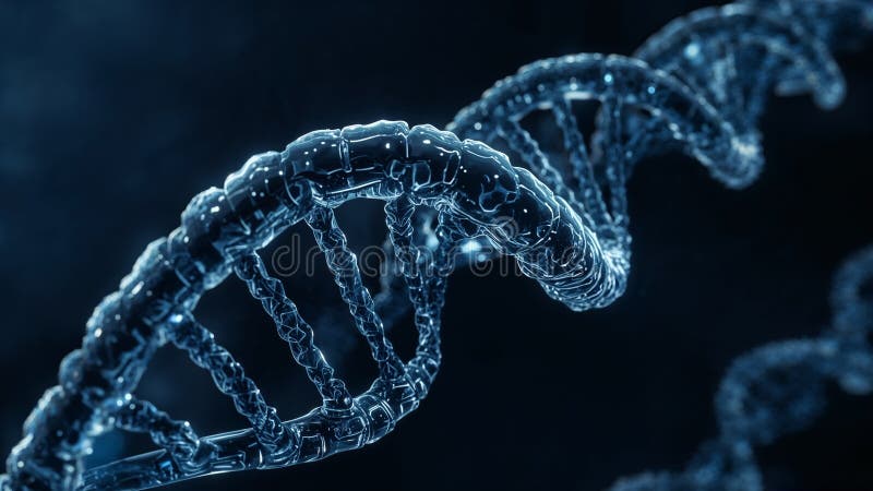 ?lose-up Macro of a Hyper-detailed DNA Double Helix Molecule, Realistic ...