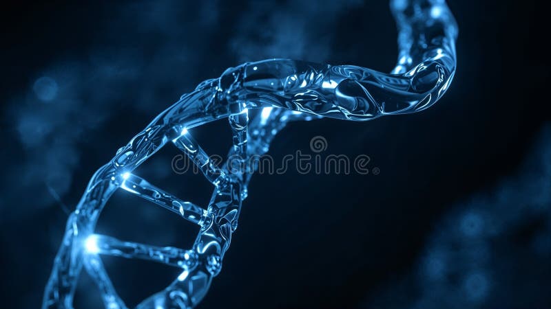 ?lose-up Macro of a Hyper-detailed DNA Double Helix Molecule, Realistic ...